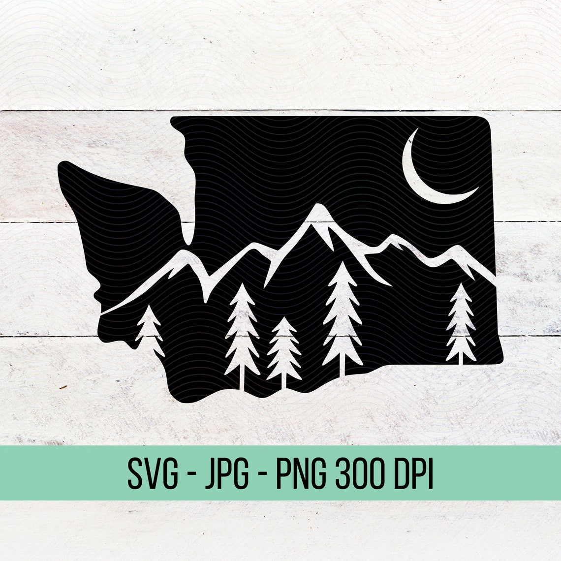 WA State Outline SVG PNG Window Decal Vinyl Design Cricut Cut File Pnw ...