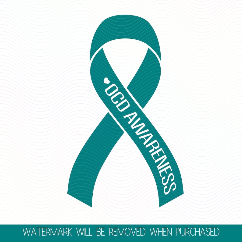 OCD Awareness SVG, Cricut Cut File, Teal Ribbon Car Decal SVG, Digital Download - Etsy
