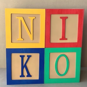 ABCD Baby Blocks, Large Blocks, Wooden Blocks - Etsy