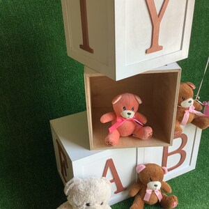Baby Shower Wood Blocks: ABC Theme, Large Wooden Blocks - Etsy