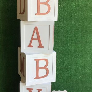 Baby Shower Blocks Party Theme, A,B,C,D Wood Blocks, Large Blocks ...