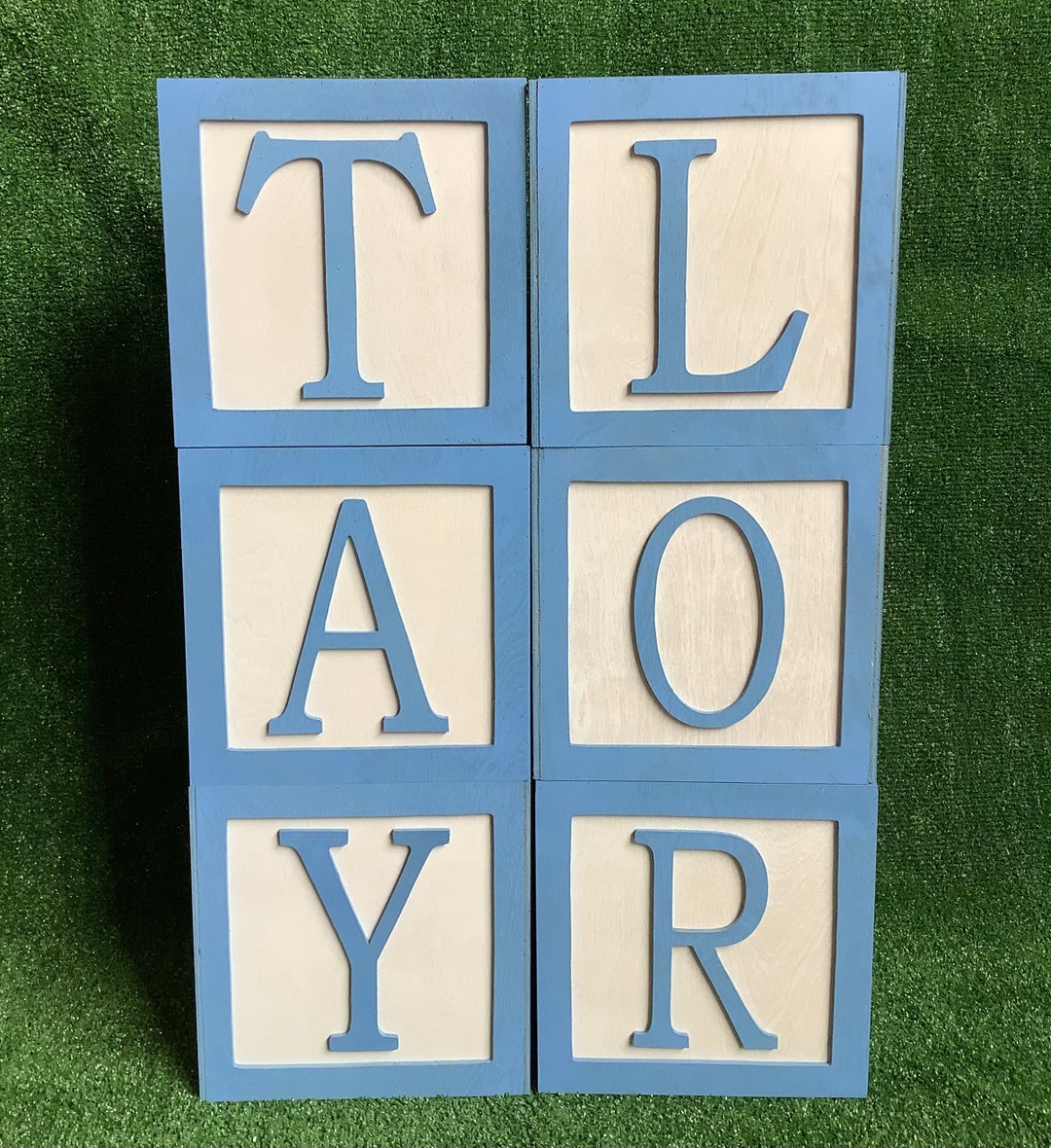 Large Wood Baby Shower Blocks: ABC Nursery Decor (10x10) - Etsy