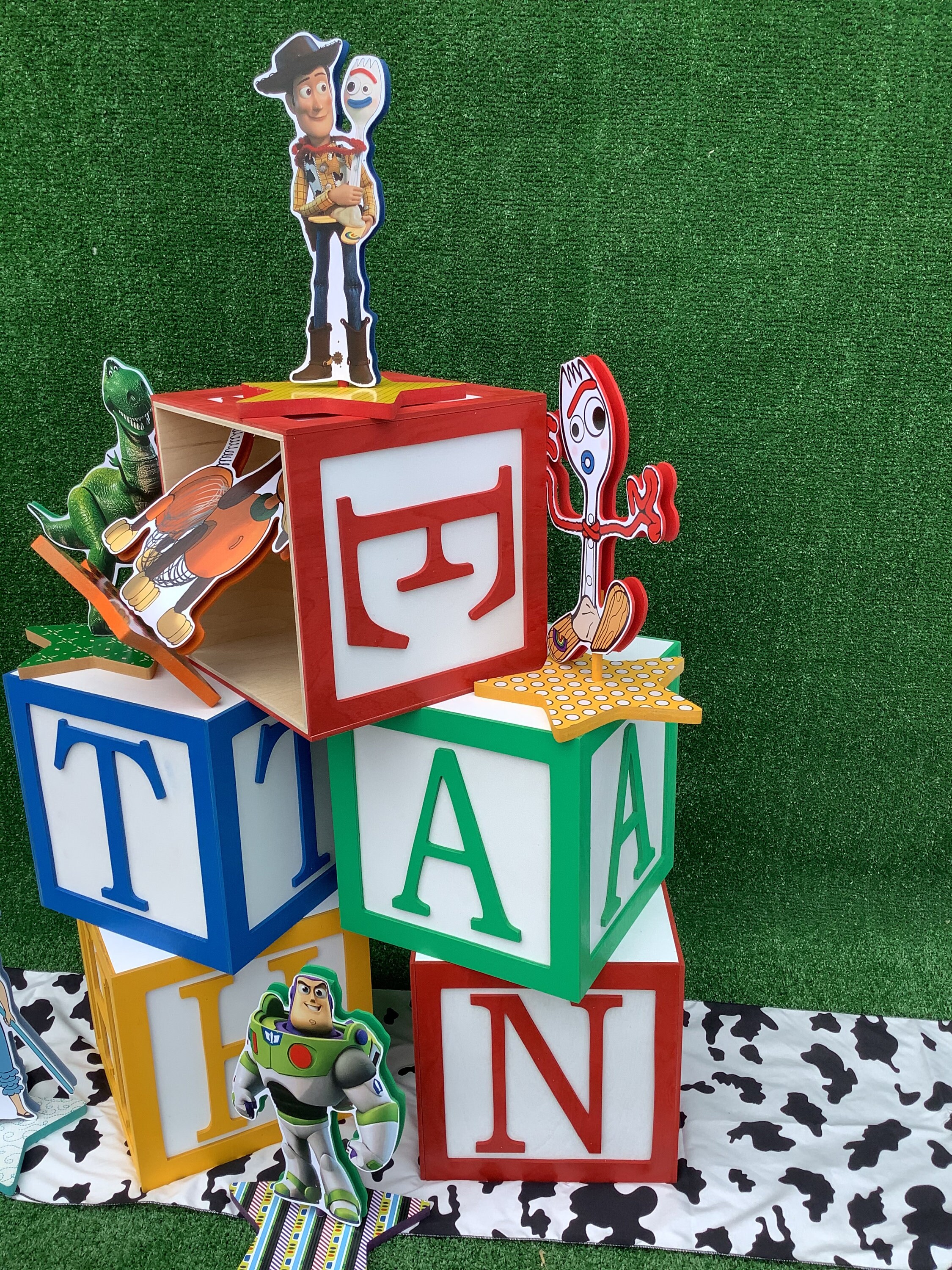 Large Blocks ABCD Baby Shower Blocks Wood Boxes - Etsy