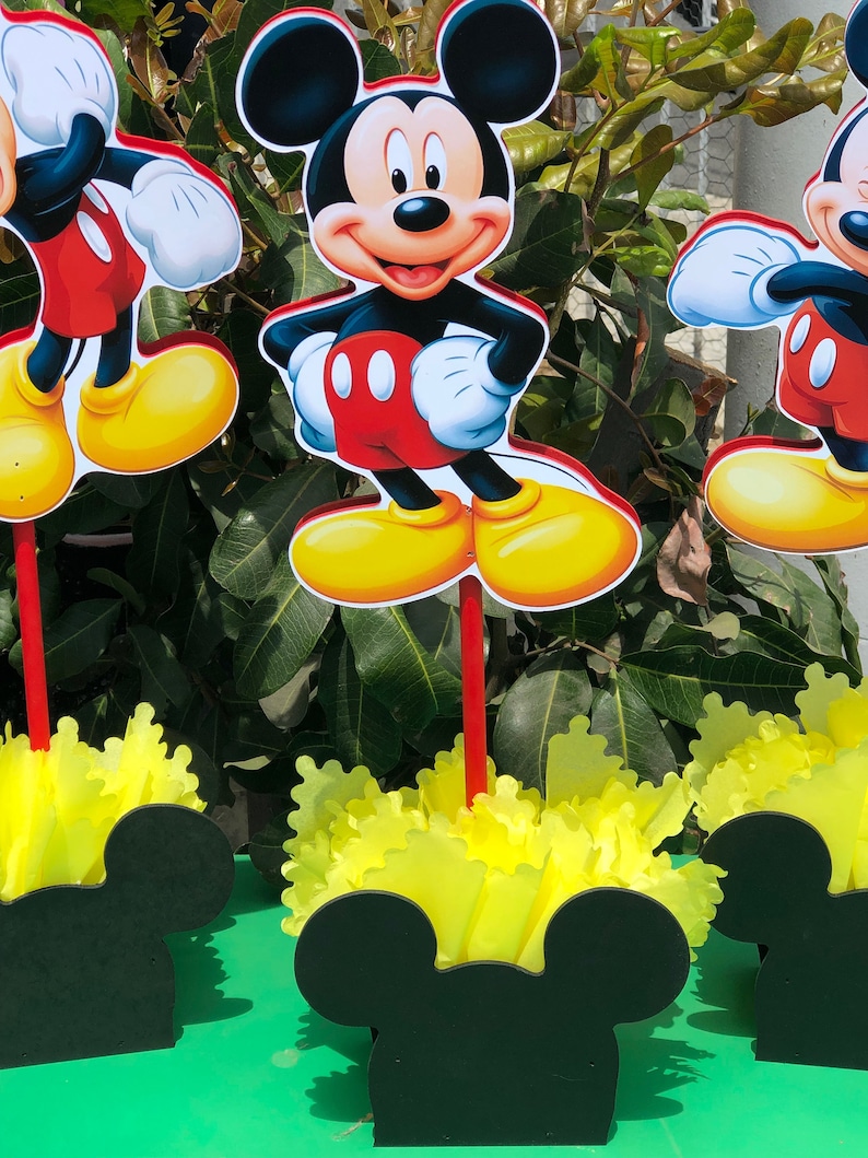 Mickey Mouse Wooden Centerpieces: Party Decorations, Birthday Favors - Etsy