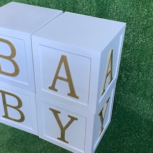 Large Wood Blocks, Baby Shower Blocs ABCD Blocks Large Wood Blocks - Etsy
