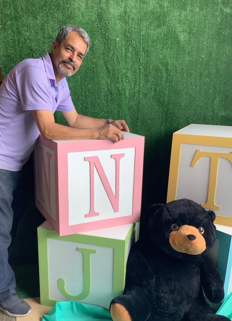 Large Blocks Baby Shower Blocks - Etsy