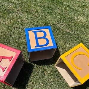 Large Wooden ABCD Baby Blocks: Custom Nursery Decor - Etsy
