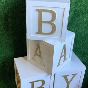 Large Wood Blocks, Baby Shower Blocs ABCD Blocks Large Wood Blocks - Etsy