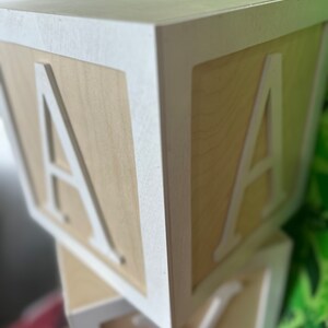 Baby Shower Wood Blocks: ABC Decor, Large Wooden Blocks - Etsy