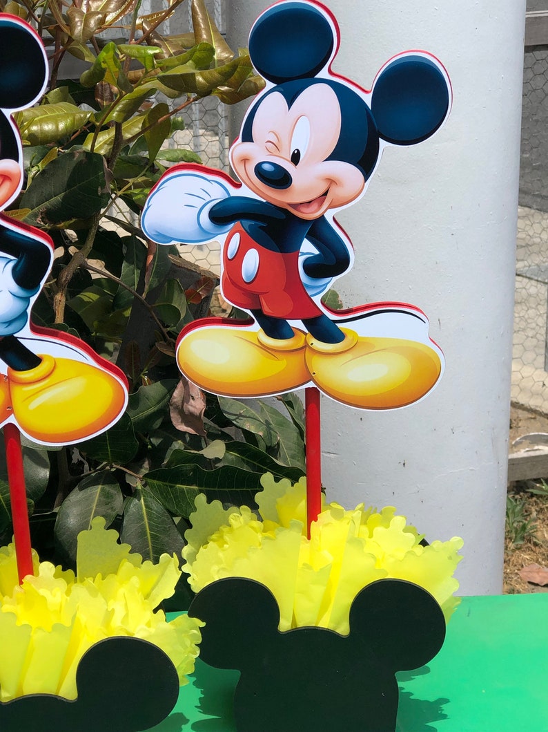 Mickey Mouse Wooden Centerpieces: Party Decorations, Birthday Favors - Etsy