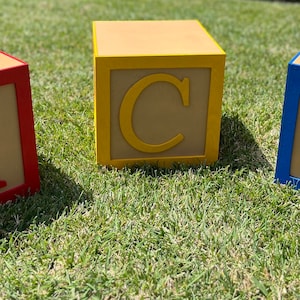 Large Wooden ABCD Baby Blocks: Custom Nursery Decor - Etsy