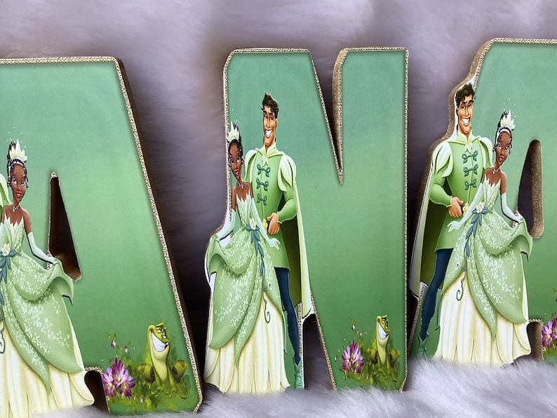 Princess Tiana Letters Theme, Princess Tianaa,b,c,d Party Decorations ...