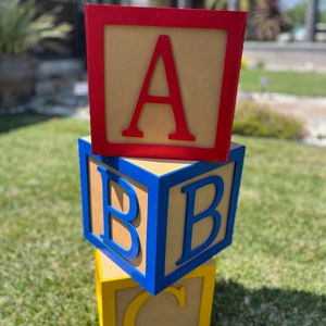 Large Wooden ABCD Baby Blocks: Custom Nursery Decor - Etsy