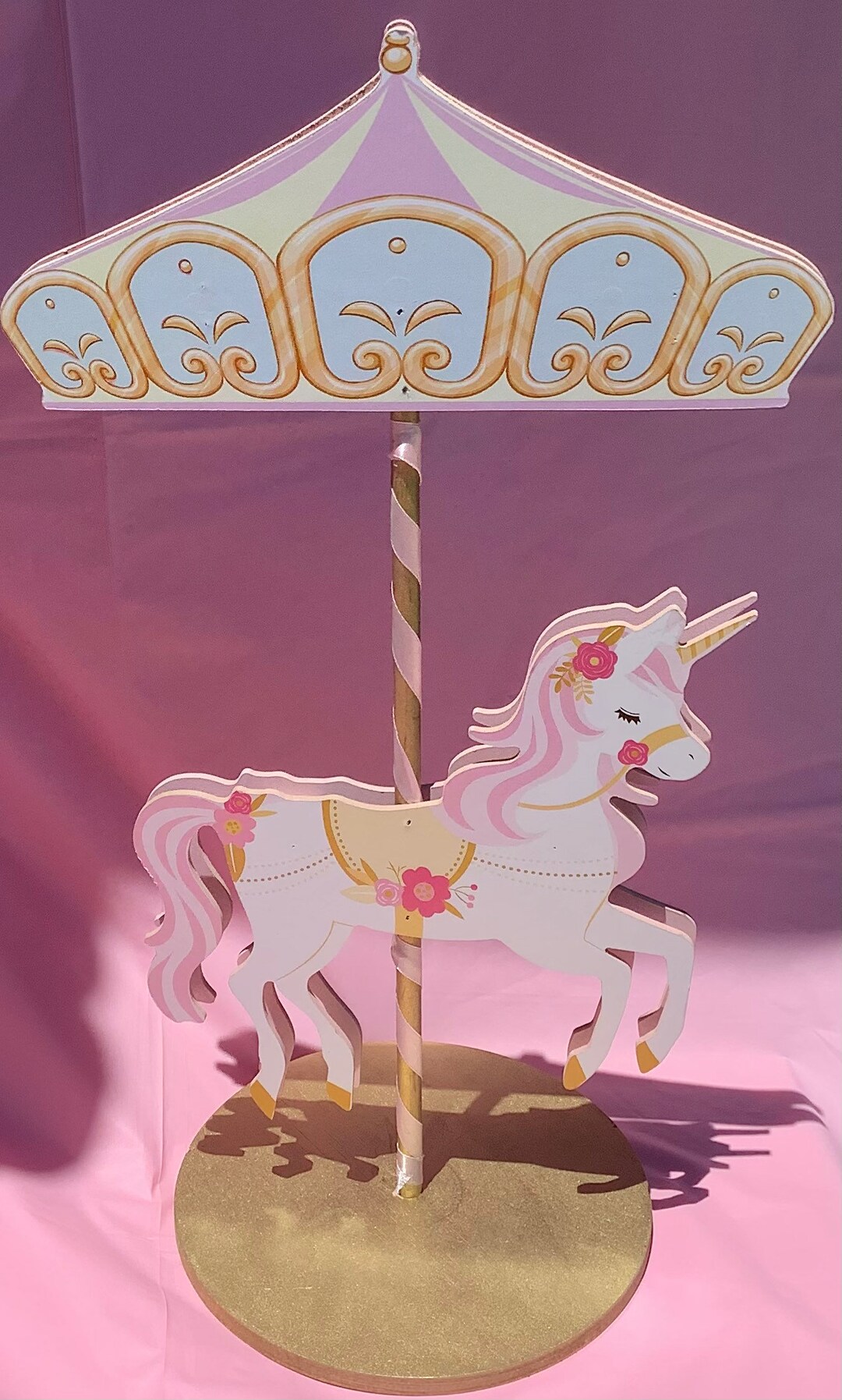 Carousel Party Theme Centerpieces, Unicorn Birthday Party Decorations ...