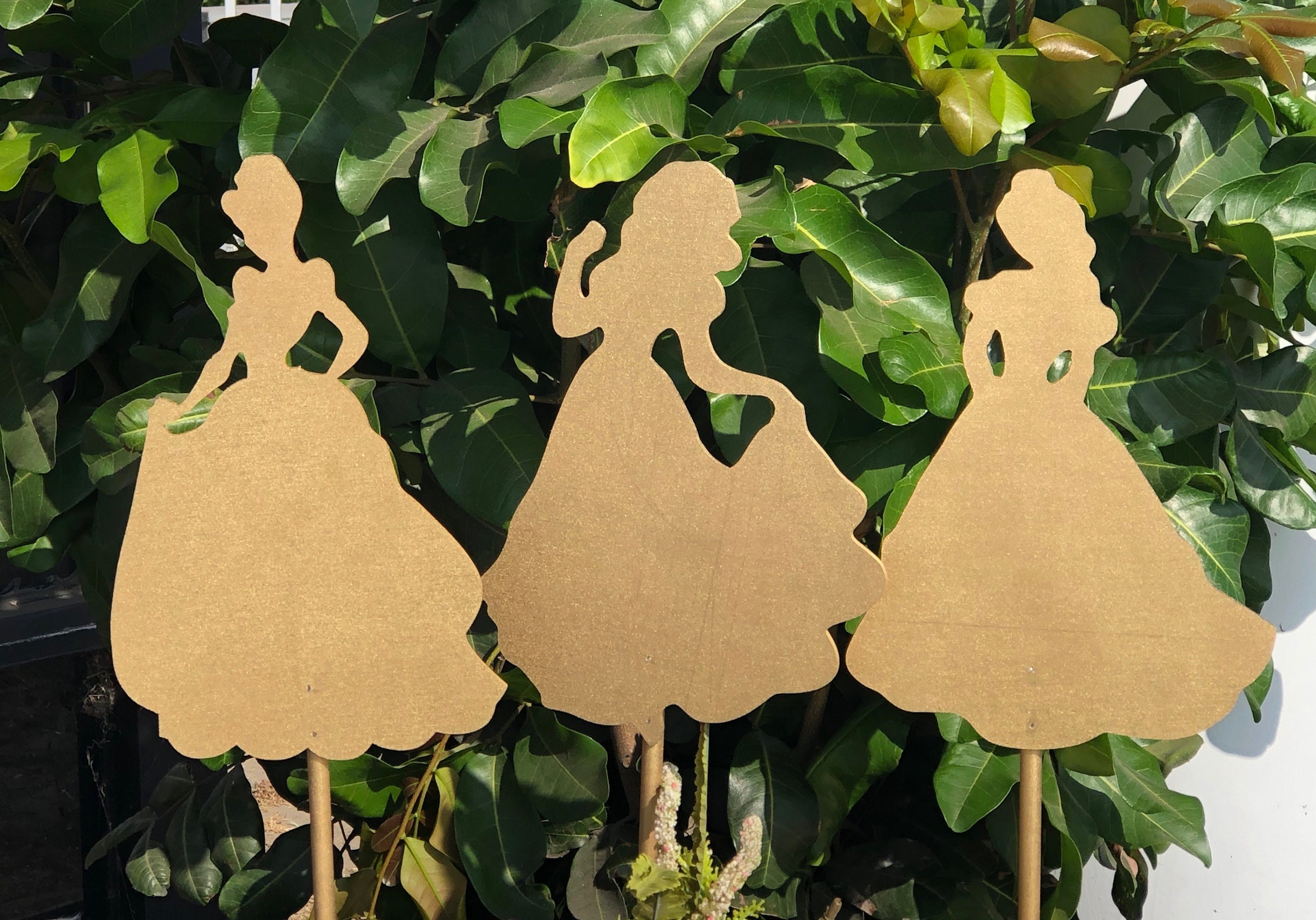 Disney Princess Silhouette Sticks Set of 6 Silhouettes' - Etsy