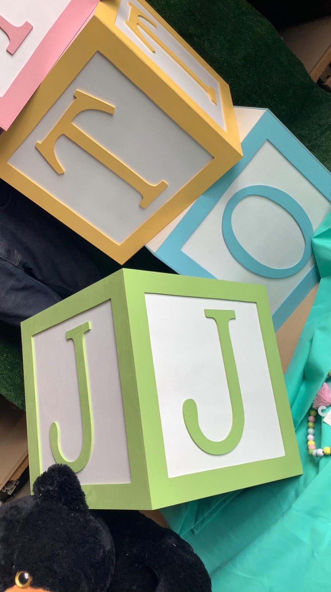 Large Blocks Baby Shower Blocks - Etsy