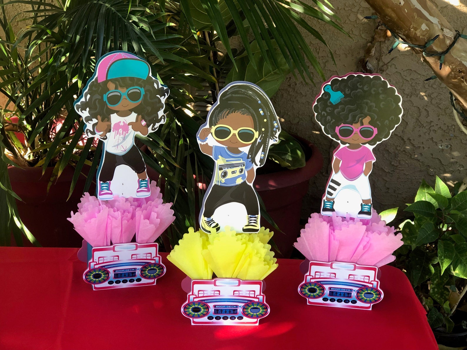 HIP HOP Theme BIRTHADY Decorations Hip Hop Girls Centerpieces - Etsy