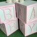 Personalized Wood Block, Large 10' Tall Baby Shower Blocks Baby Shower ...