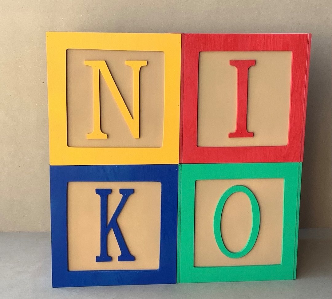 ABCD Baby Blocks, Large Blocks, Wooden Blocks - Etsy