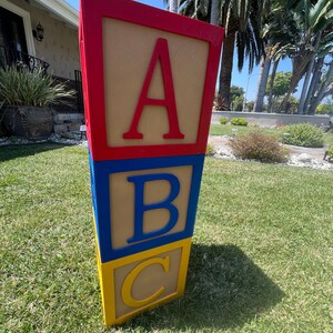 Large Wooden ABCD Baby Blocks: Custom Nursery Decor - Etsy