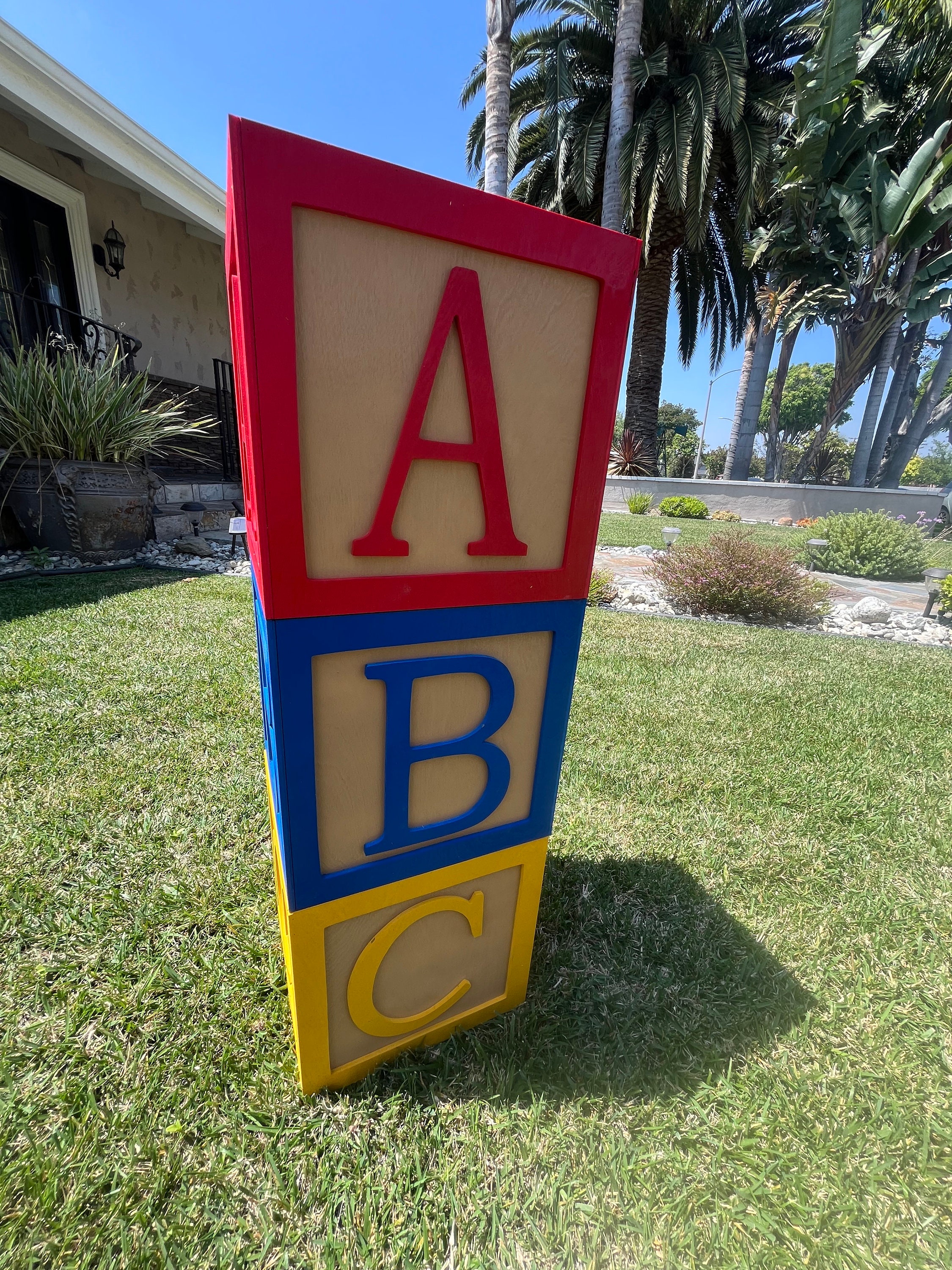Large Wooden ABCD Baby Blocks: Custom Nursery Decor - Etsy