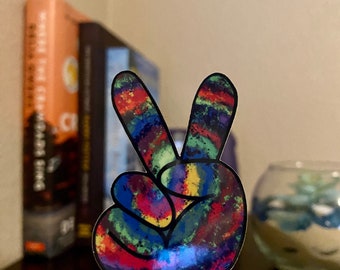 Peace Sign Tie Dye Aesthetic Sticker - Etsy