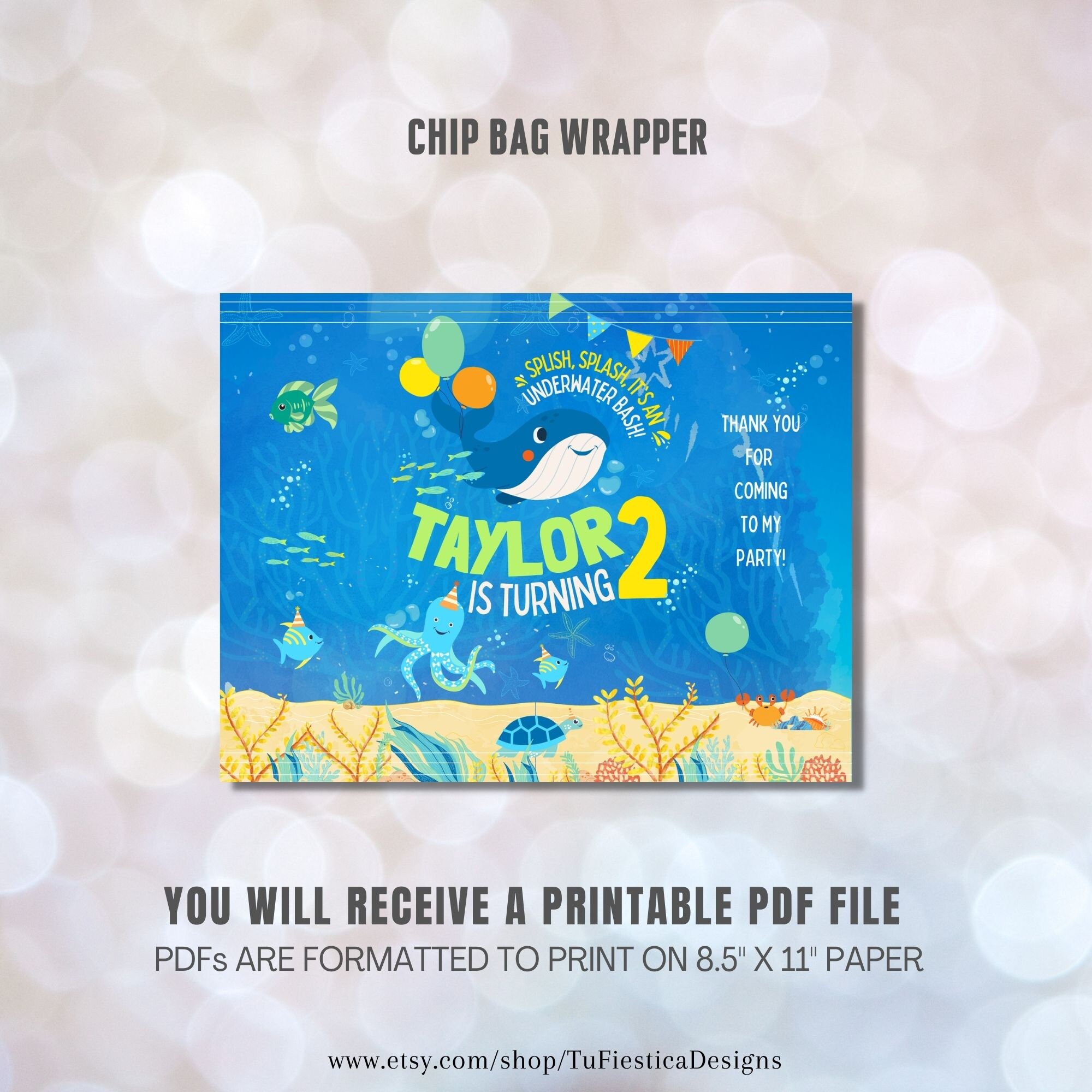 Under the Sea Party Printables / Ocean Animals Birthday Party /sea ...