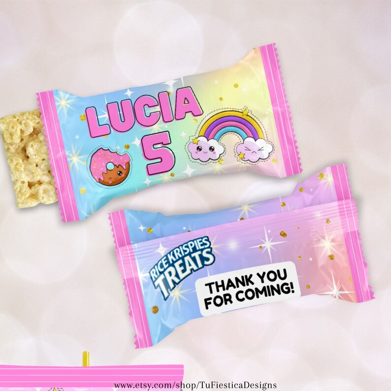 Personalize Kawaii Party Printables / Cute Rainbow Birthday Party ...