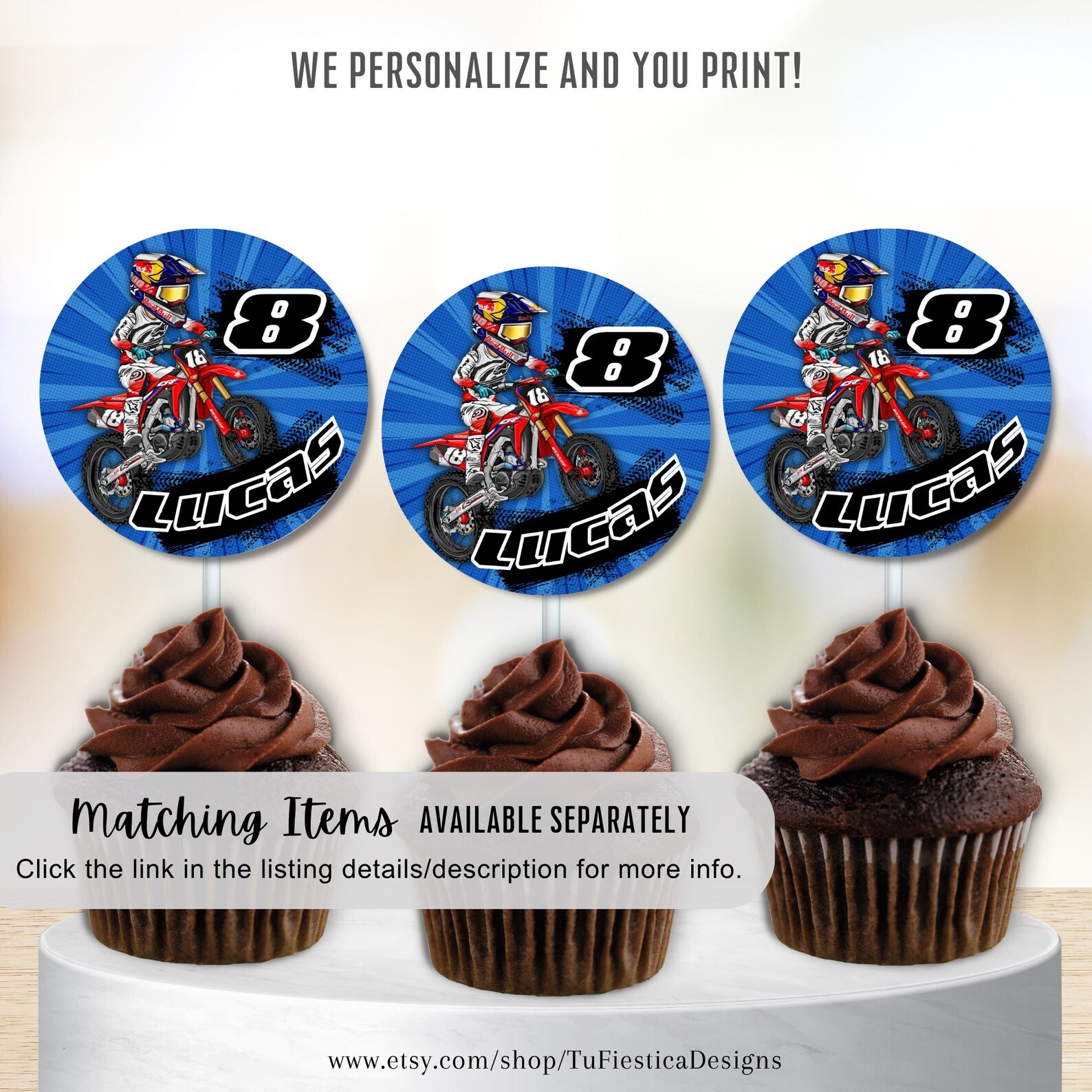 Motocross Chip Bag Wrapper | Dirt Bike Party Favor | Personalized Name ...