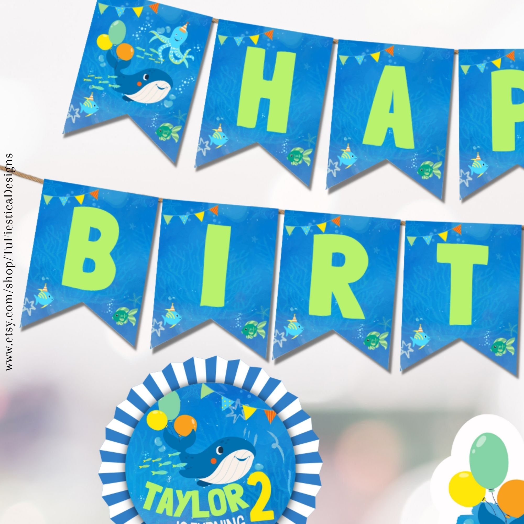 Under the Sea Party Printables / Ocean Animals Birthday Party /sea ...