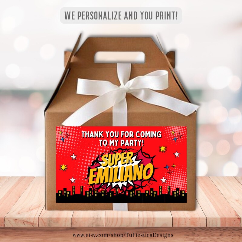 Superhero Favor Box - Etsy