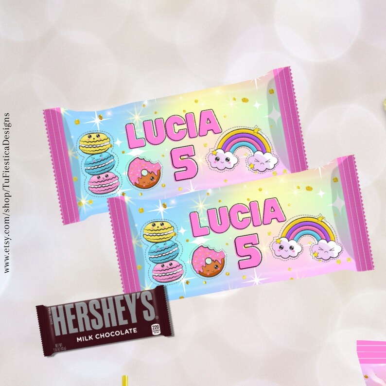 Personalize Kawaii Party Printables / Cute Rainbow Birthday Party ...