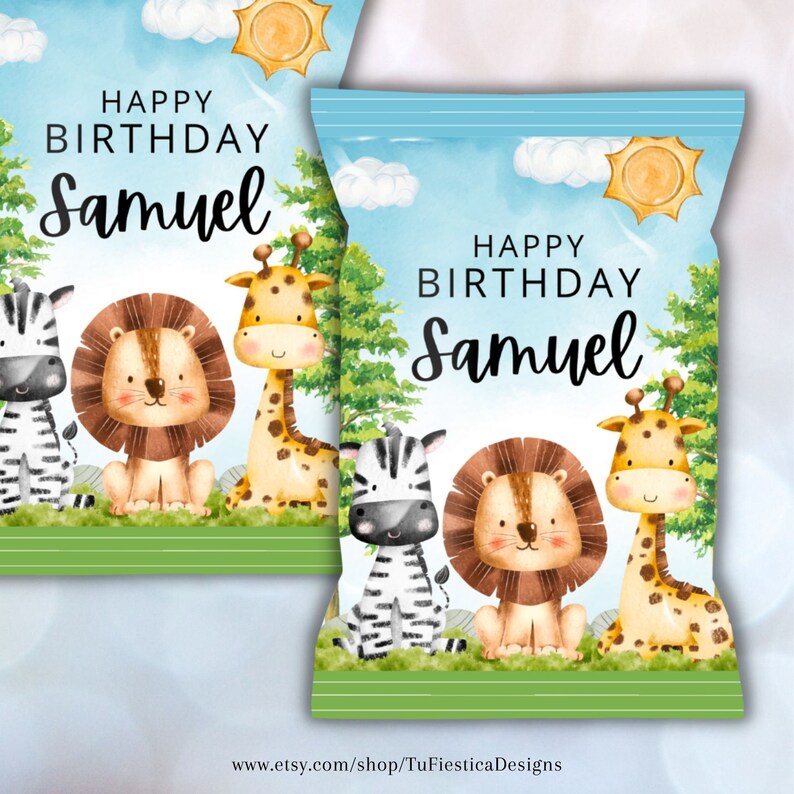 Personalize Safari Animals Party Printables / Wild Animal Birthday ...