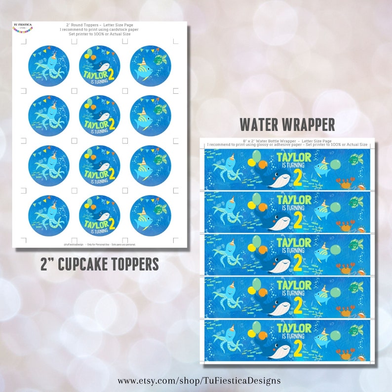 Under the Sea Party Printables / Ocean Animals Birthday Party /sea ...