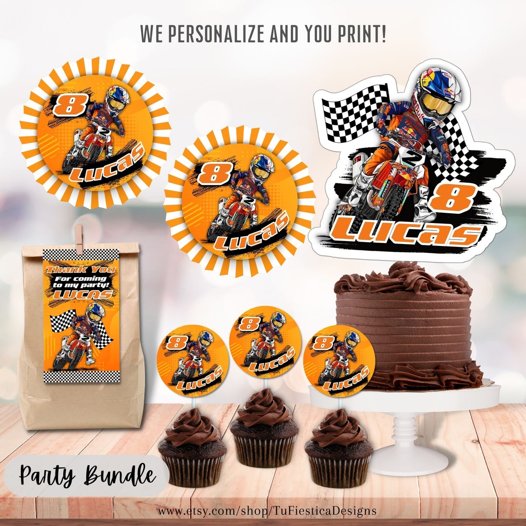 Personalize Dirt Bike Party Printables / Motocross Birthday Party ...