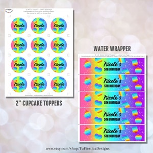 Pop It Party Printables / Pop Fidget Toy Birthday Bundle Kit Banner ...