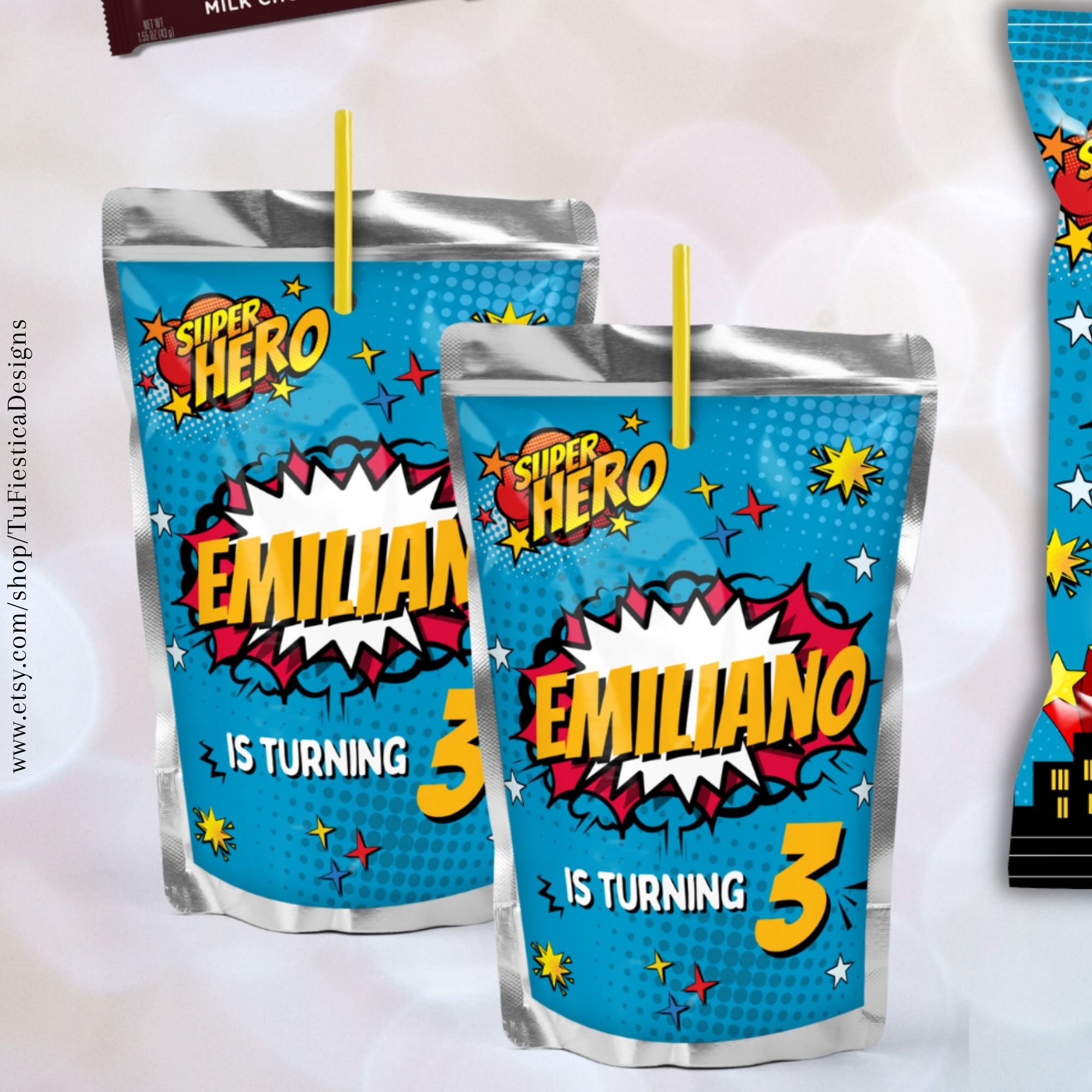 Superhero Comic Party Printables / Pop up Bundle Kit / Chip Bag Capri ...