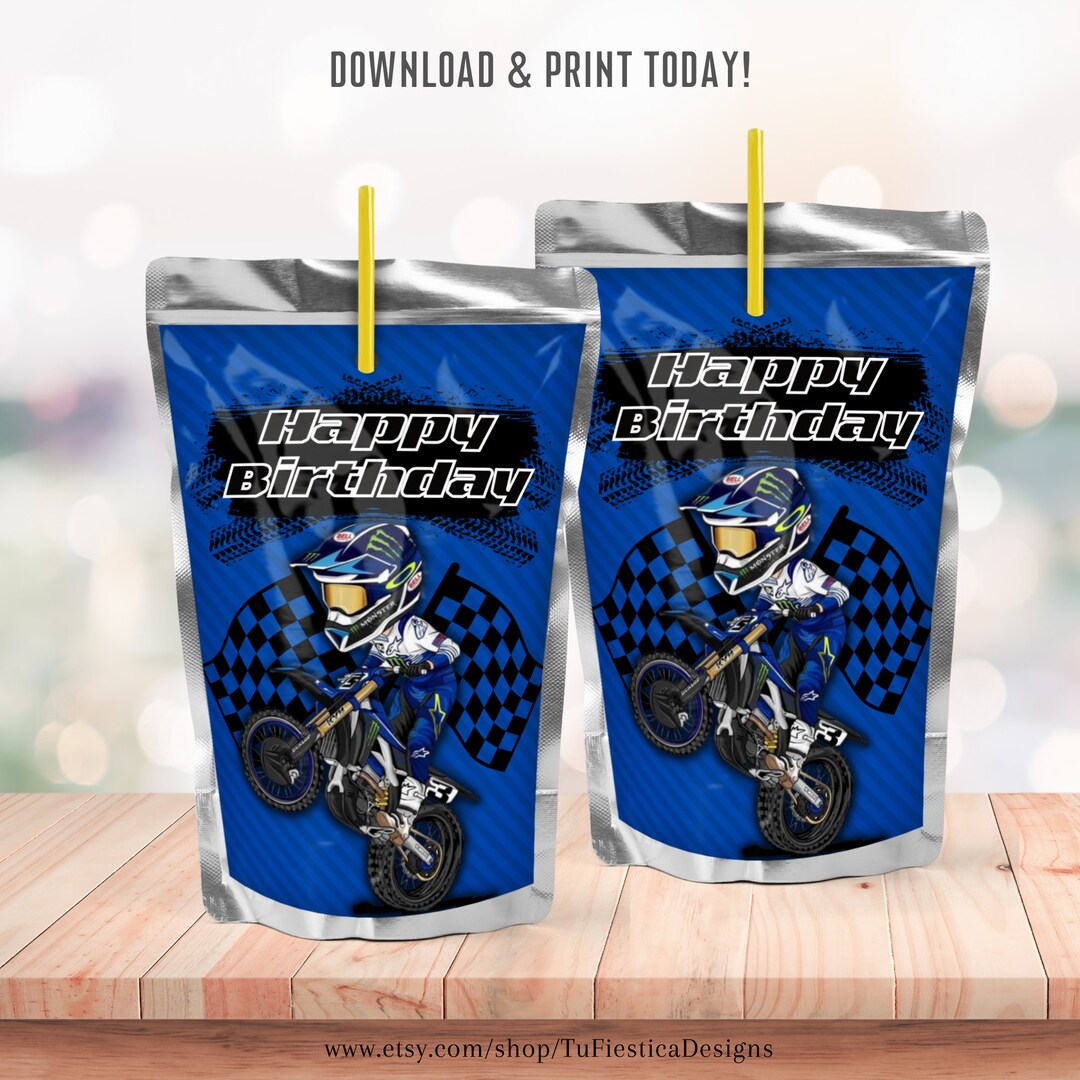 Motocross Capri Sun Labels Printable | Dirt Bike Juice Pouch Labels ...