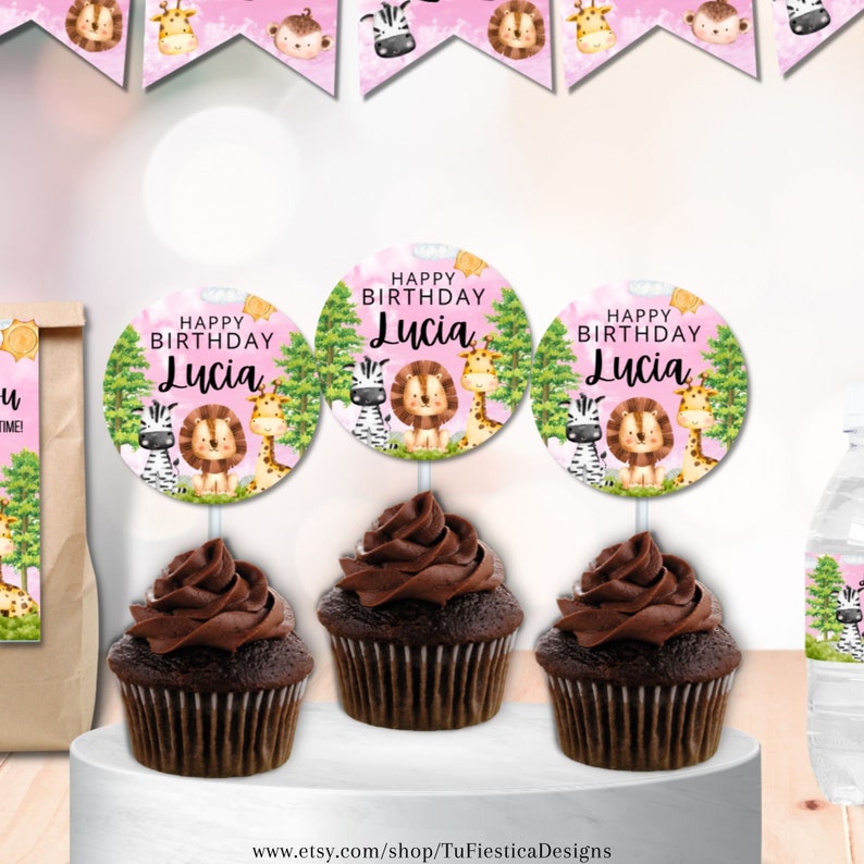 Personalize Safari Animals Party Printables / Wild Animal Birthday ...
