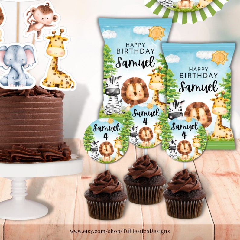 Personalize Safari Animals Party Printables / Wild Animal Birthday ...