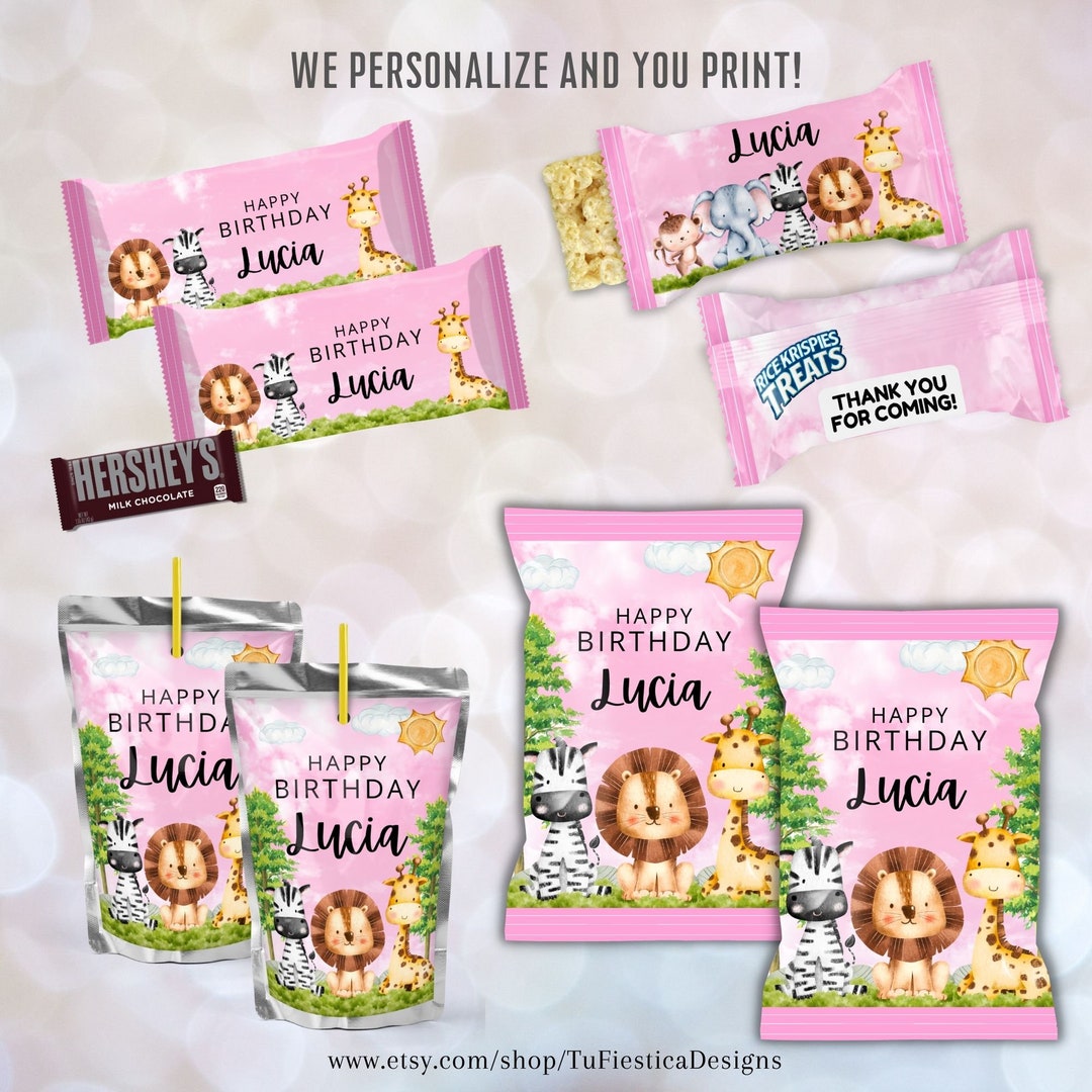 Personalize Safari Animals Party Printables / Wild Animal Birthday ...