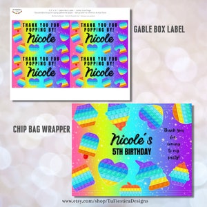 Pop It Party Printables / Pop Fidget Toy Birthday Bundle Kit Banner ...