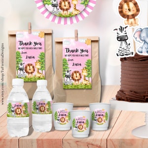 Personalize Safari Animals Party Printables / Wild Animal Birthday ...