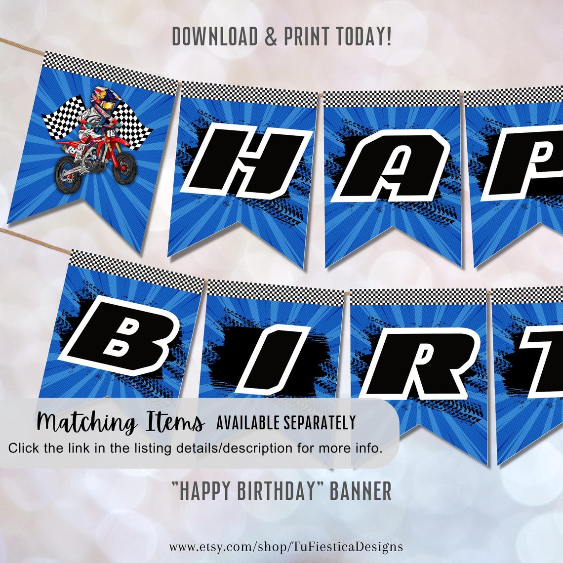 Motocross Chip Bag Wrapper | Dirt Bike Party Favor | Personalized Name ...