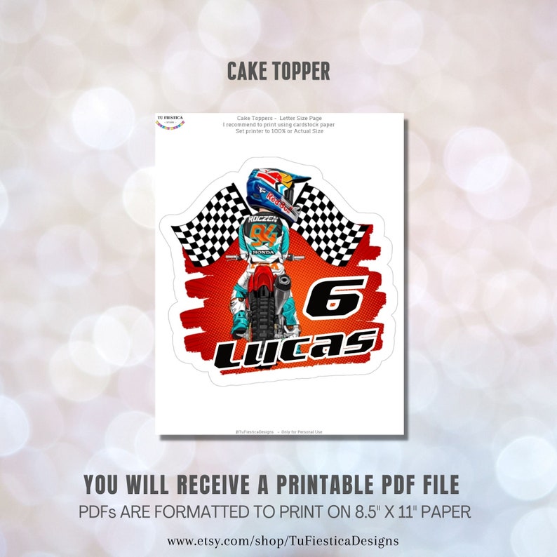 Personalize Dirt Bike Party Printables / Motocross Birthday Party ...