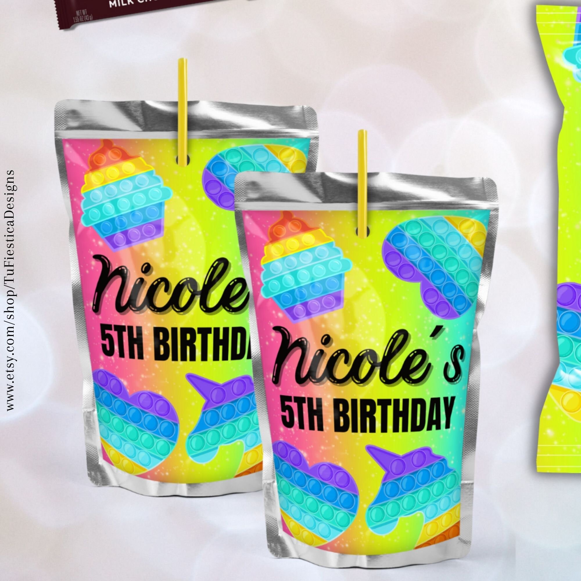 Pop It Party Printables / Pop Fidget Toy Birthday Bundle Kit Banner ...