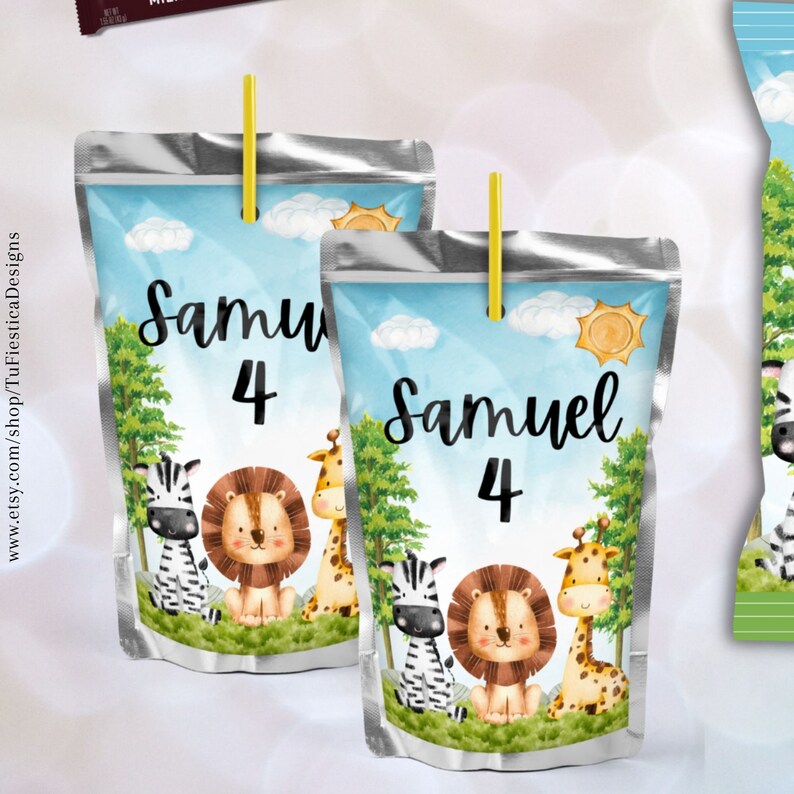 Personalize Safari Animals Party Printables / Wild Animal Birthday ...