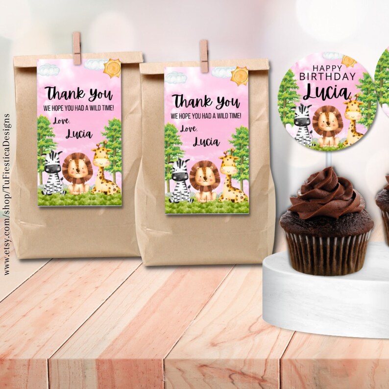 Personalize Safari Animals Party Printables / Wild Animal Birthday ...