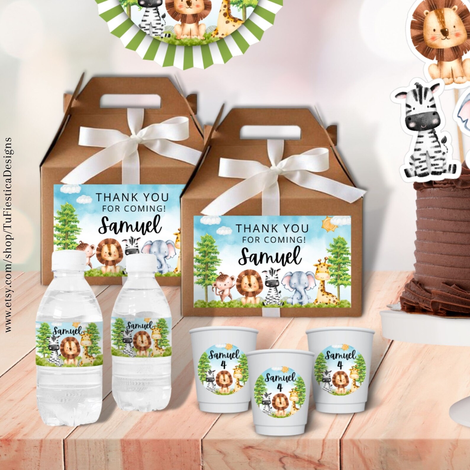 Personalize Safari Animals Party Printables / Wild Animal Birthday ...