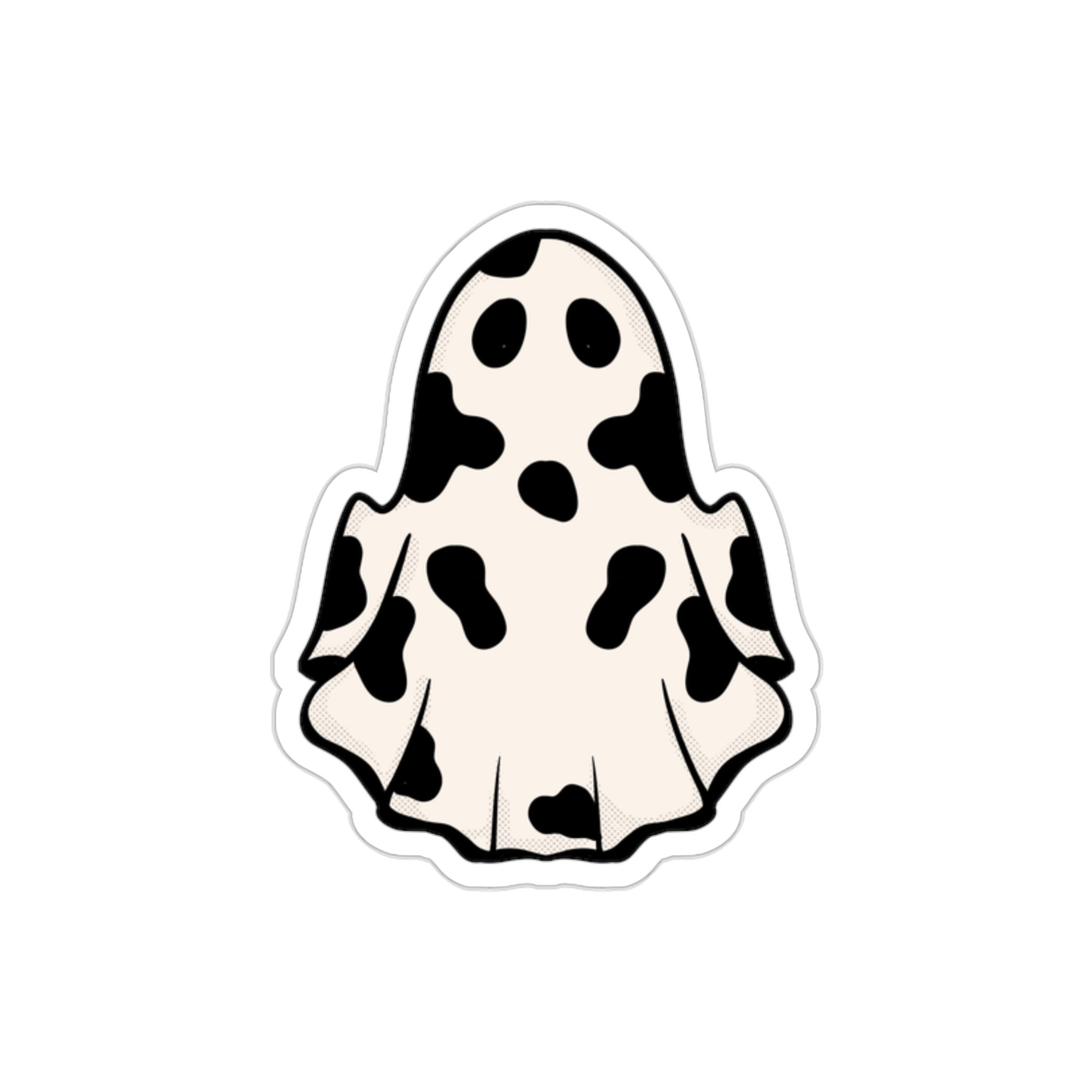 Cow Print Ghost Die Cut Sticker - Etsy